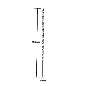 4mm Extra Long Drill Bit 200mm HSS Twist Drill Straight Shank Auger Drill Bit for Wood