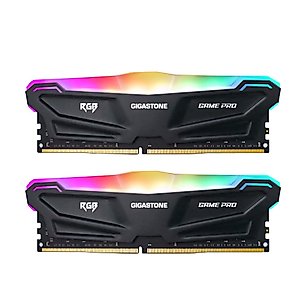【RGB DDR4 RAM】 GIGSASTONE Game PRO 32GB Kit (2x16GB) DDR4-3200MHz PC4-25600 CL16-20-20-40 Intel XMP 2.0 AMD Ryzen 1.35V UDIMM 288 Pin Unbuffered Non ECC High Performance Gaming Desktop Memory - Black