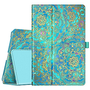 Fintie Folio Case for iPad 6th / 5th Generation (2018/2017), iPad Air 2 / Air 1 (9.7 Inch) - [Corner Protection] Premium Vegan Leather Stand Cover, Shades of Blue