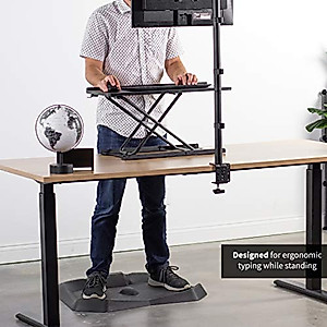 VIVO Black Single Top 27 inch Heavy-Duty Scissors Lift Keyboard and Mouse Riser, Designed for Ergonomic Sit Stand Workstations, DESK-V000P