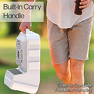 Arctic Air Outdoor Evaporative Cooler, Portable & Ultra-Quiet Air Cooler with 4 Fan Speeds, USB Rechargeable, 6-Hour Battery Life, Great for the Beach, Pool, Deck, Garden & More,White