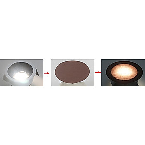 Kiven Led Light Cover,Light Blocking Stickers, 3.5in in Dia,Dark Brown Fabric, LED Light Dimming Sticker for Recessed Light/Can Light, LED Spotlight, Ceiling Light, Downlight