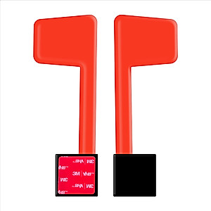 IMPRESA [2 Pack Red Mailbox Flag Replacement Kit - Rust-Proof Metal Replacement Flag for Mailbox - Peel & Stick Universal Mailbox Flag for Outgoing Mail - No Tools Required Mailbox Replacement Parts