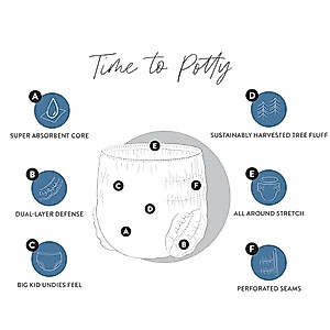 The Honest Company Clean Conscious Training Pants | Plant-Based, Sustainable Diapers | Rompin' & Stompin' + Diggin' It | Size 4T/5T (38+ lbs), 57 Count