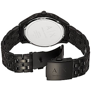 AX ARMANI EXCHANGE Men's Slim Stainless Steel Watch, Color: Black (Model: AX2144)