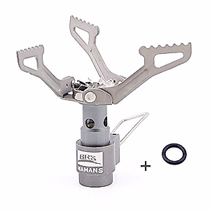 BRS 3000T Backpacking Stove Camping Stove Pocket Stove Portable Propane Stove Ultralight Mini Stove with 1 Extra Backup O-Ring