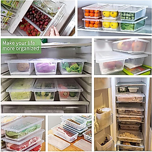 SILIVO Food Storage Containers for Fridge (3 Pack) - 1.5L Produce Saver Containers for Refrigerator with Removable Drain Tray Keep Fresh for Produce, Fruits and Vegetables