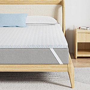 Maxzzz Mattress Topper Queen Size, 2 Inch Gel Memory Foam Mattress Topper with Cover Pressure Relief Soft Bed Topper, Non-Slip Design with Removable & Washable Cover, CertiPUR-US and Oeko-TEX