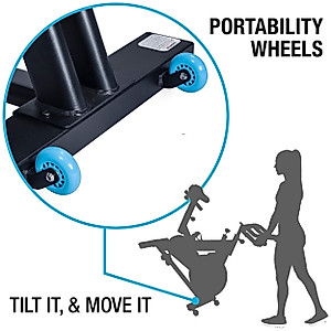 EFITMENT Pro Belt Drive Indoor Cycle Bike with 48.5 lb Flywheel, Leather Pad Resistance & LCD Monitor - IC028