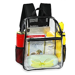 Mildbeer Clear Bag Stadium Approved 12x12x6 Clear Backpack Heavy Duty Small, Clear Bags for Women Stadium Concerts Festivals…