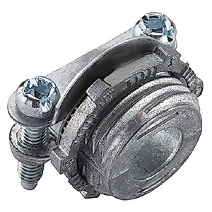 Halex – 3/8 Inch Flexible Metal Conduit (FMC) Clamp Combination Connector – 05711B – 50 Per Pack