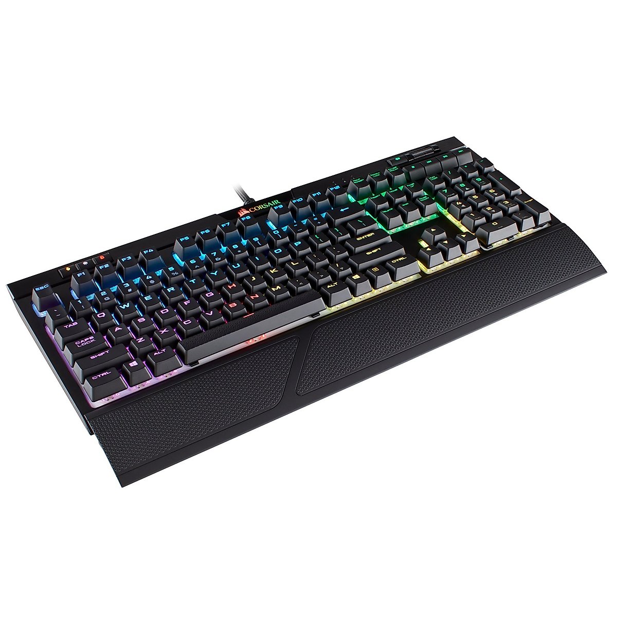 CORSAIR STRAFE RGB MK.2 Mechanical Gaming Keyboard - USB Passthrough - Linear and Quiet - Cherry MX Red Switch - RGB LED Backlit-17.6 x 6.61 x 1.57 inches