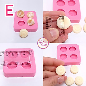 Mini Cinnamon rolls mold - 3/4 inch cinnamon rolls silicone mold Candle molds Wax melts mold (Model E: 3/4 inch) NC025