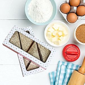 MAKOLO 20 Pack Bakery Boxes with Window Small 9.5x4.3x1.4 inch for Sugar Cookie, Chocolate Covered Strawberry, Cake, Candy, Tart, Pie (Two-Tone Pink)