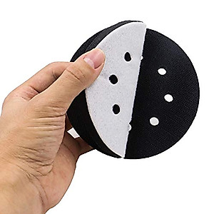 5 Pack 5 Inch 8 Holes Soft Density Interface Pads Hook and Loop 5" Sponge Cushion Buffer Backing Pad (Set of 5)