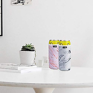 CM Pack of 4 Tall Boy Can Sleeves Soft Neoprene Tallboy Can Covers Bottle Insulators Can Cooler for 24 Fluid Ounce Energy Beer Beverage Drink Cans