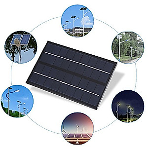 Biitfuu 3W 9V Mini Solar Panel Module for DIY Solar Light Phone Battery Charger Portable DIY Polycrystalline with High Efficiency