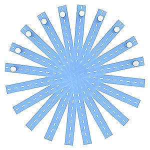 uxcell Clothes Storage Elastic Band with Buttonhole, 50Pcs Clothing Storage Strap, Clothes Organization System for Drawer Blanket Storage Band, Blue