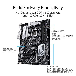 ASUS Prime Z590-V LGA 1200 (Intel® 11th/10th Gen) ATX motherboard (PCIe 4.0, 8+1 Power Stages, 3X M.2, 1Gb LAN,SPI-TPM header, Thunderbolt™ 4 support, Aura Sync RGB)