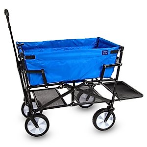MacSports Double Decker Wagon Collapsible Lounge XL Wagon, Sports Wagon, Baseball Cart Wagon, Double Wagon