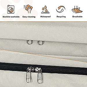 Explore Land Waterproof Dog Bed Cover Machine Washable Sherpa Fleece Dog Bed Replacement Cover, 30Lx20Wx3.5H inch, Beige