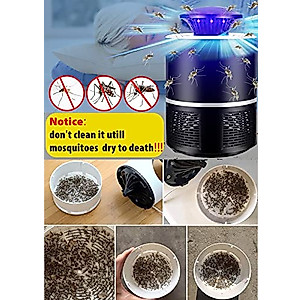 Bug Zapper, Fruit Flies Trap, Electric Mosquito & Fly Zappers/Killer - Insect Attractant Trap Powerful Little Gnats, Hangable Mosquito Lamp for Home, Indoor, Outdoor, Patio (Black)
