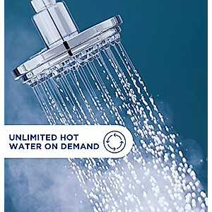 GE APPLIANCES 3.5 kW 120v Tankless Water Heater | Electric Water Heater with Digital Temperature Control | 3500 Watts | 0.7 Gallons per Minute, Diamond Gray (GE04SNLPDG)