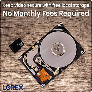 Lorex 1080p Wi-Fi Outdoor Floodlight Camera with Dual LED Lights and Siren, Full HD Video Recording, 2-Way Audio, IR Night Vision, Local Storage, No Monthly Fees