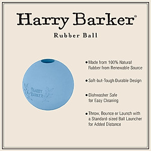 Harry Barker Rubber Balls and Rubber Chew Stick, Rubber Bone for Dogs - 2.5" Rubber Balls - 6 Pack