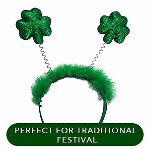 SunnyPro St Patricks Day Accessories Shamrock Headband Saint Patricks Glasses Sunglasses