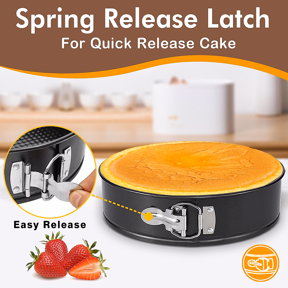 Molgree Springform Pans, 3pcs (7" 9" 11") Nonstick Leakproof Cheesecake Pan Springform Pan Set with Removable Bottom, Spring Form Pans Round Cake Pans Sets for Baking with 60 Parchment Paper