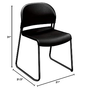 HON 4030 Series Armless Stacking Chair Seat Finish: Black