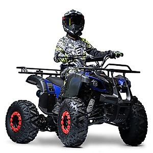 SEANGLES Gas 125cc ATV Quad 4 Wheeler for Adults and Kids ATV with Off-Road Tires - 220lbs Weight Capacity - Tested and Fully Assembled (Red)