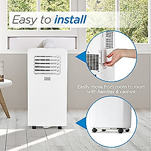 BLACK+DECKER 10,000 BTU Portable Air Conditioner with Remote Control, White