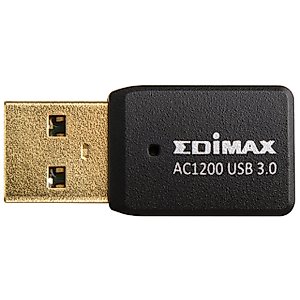 Edimax Wi-Fi 5 802.11ac Mini AC1200 Dual-Band MU-MIMO Adapter for PC, Wireless AC Mini USB 3.0 Adapter Dongle, Windows 11 Plug-n-Play, Mac OS, Linux, EW-7822UTC