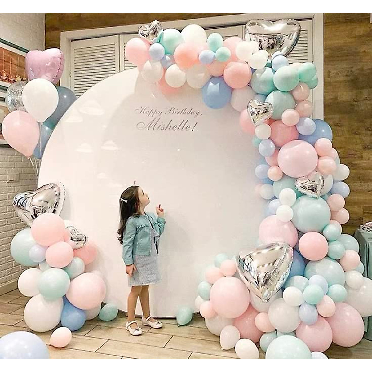 DASHAN White Round Backdrop Cover 6x6ft Polyester Pure White Birthday Party Photography Background Banquet Press Conference Performance Cake Table Decor for Adult Kids Portrait Photo Studio Props