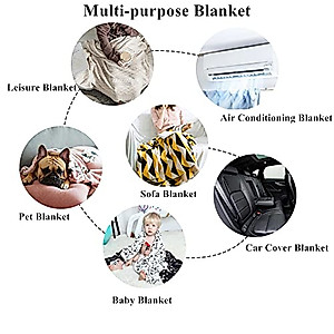 Irisbell Wolf Throw Blanket Cozy Warm Fleece Flannel Blanket for Sofa Bed Travel Soft Plush Gifts Blanket for Adult and Kids (Wolf-1, 80 x 60 in)