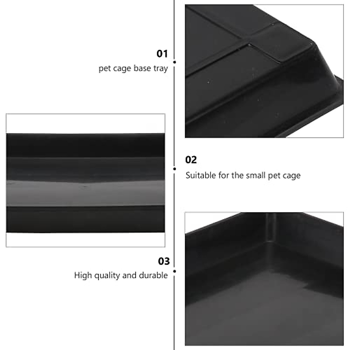Dog Crate Replacement Pan- Plastic Pet Cage Cleaning Tray- Cage Tray Plastic Base Tray for Rabbit Dog Cat 43x28cm