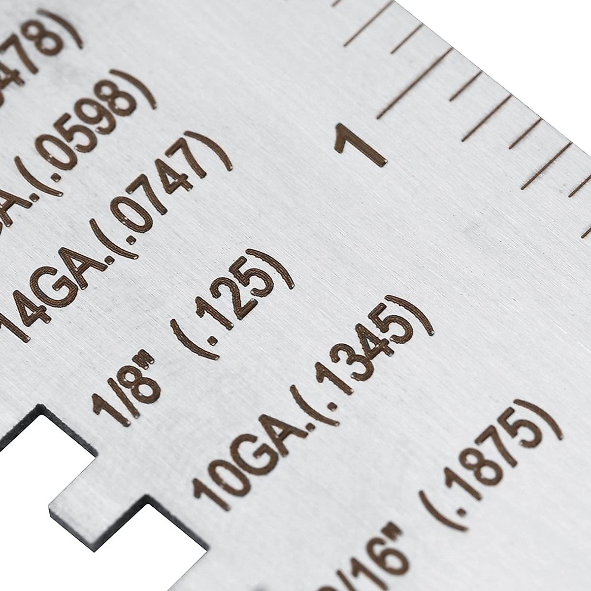 Wire/Metal Sheet Thickness Gauge 14 16 18 20 22 24 Wire Gauge Thickness Size Inspection Tool Welding Gauge,Stainless Steel