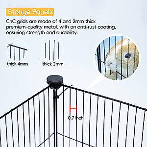 CHEGRON Guinea Pig Cages with Liner 48x24x12inch C&C Small Animal Cage Pet Puppy Dog Playpen Indoor Rabbit Chinchilla Hedgehog Habitat Fence DIY 12PCS Metal Grids Without Cushion