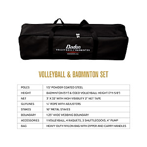 Baden Champions Volleyball Badminton Combo Set