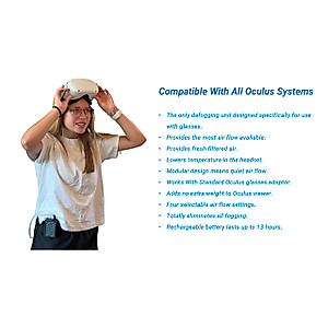 Eliminate Lens Fogging Wearing Glasses with Oculus Headset. Works with All Oculus Models and Other VR Headsets. No Additional Hardware Needed.