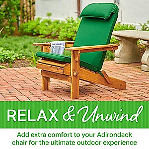 Plant Theatre Adirondack Chair Cushion - High Back Patio Chair Cushion for Outdoor Furniture - Outdoor Chair Cushions for Rocking Chairs, Front Porch, Yard and Lawn Furniture (49" x 22")