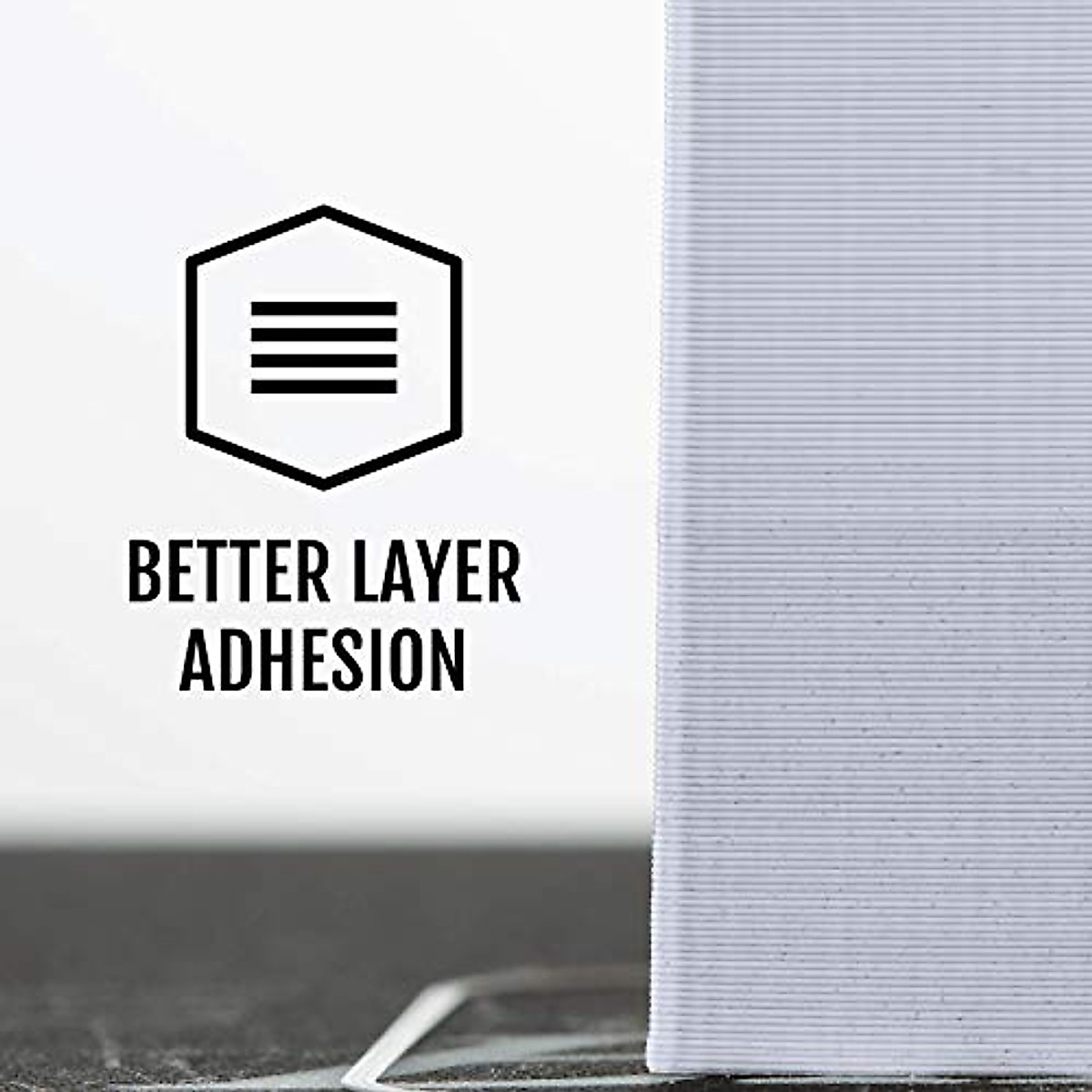 HATCHBOX Magic Stone PLA 3D Printer Filament, Dimensional Accuracy +/- 0.03 mm, 1 kg Spool, 1.75 mm, Black, Dark Black