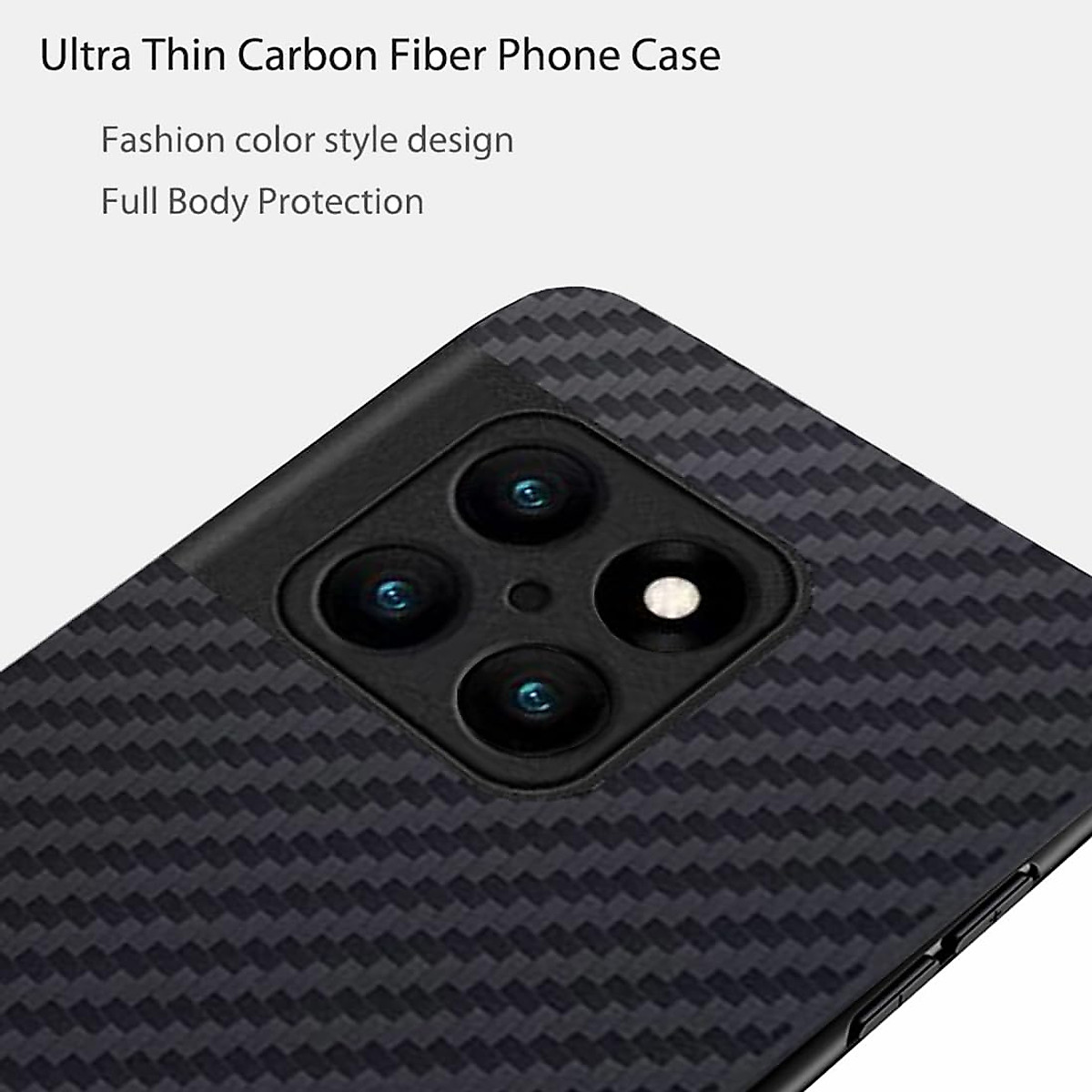 Ftonglogy for OnePlus 10T 5G Case: for OnePlus Ace Pro Phone Case, Slim Carbon Fiber Classic Design Soft Hybrid Shockproof Protective Cover Case for 1+ 10T (Black)