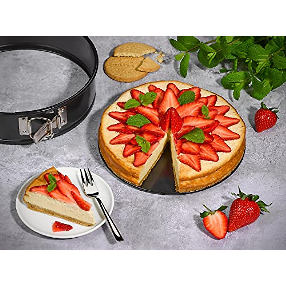 Tala Non Stick 10" Springform Cake Tin, Black