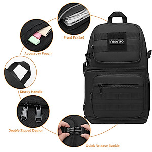 MOSISO Camera Sling Bag, DSLR/SLR/Mirrorless Tactical Camera Crossbody Bag Case Photography Slingpack with Tripod Holder & Removable Modular Inserts Compatible with Canon/Nikon/Sony/Fuji, Black