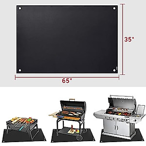 Grill Mat for Outdoor Grill Deck Protector, 65 x 36 Large Under In BBQ Mats for Grilling Double-Sided for Indoor, Gas Grill Sheets,Waterproof,Oil-Proof,Suitable for Fireplace Mat,Fire Pit Floor Mat