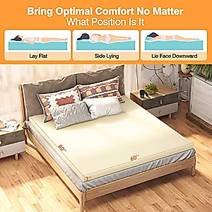 Giantex Bed Mattress Topper, 3 Inch Thickness Soft Mattress Pad, Queen Bed Topper