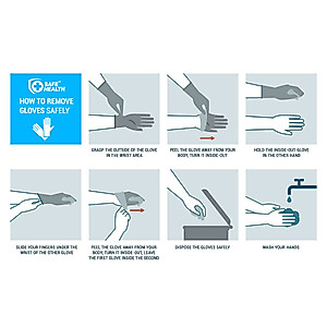 Safe Health Clear Vinyl Exam Gloves,S M L XL,100-Count 3 Mil Medical-Disposable Powder-Free Latex-Free Nursing-Office-Law Enforcement,Clear Large (L) Box of 100,FIY1043G